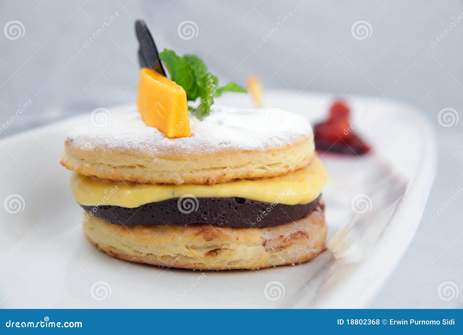 Mango puff pastry stock photo. Image of cakes, puff, photograph - 18802368