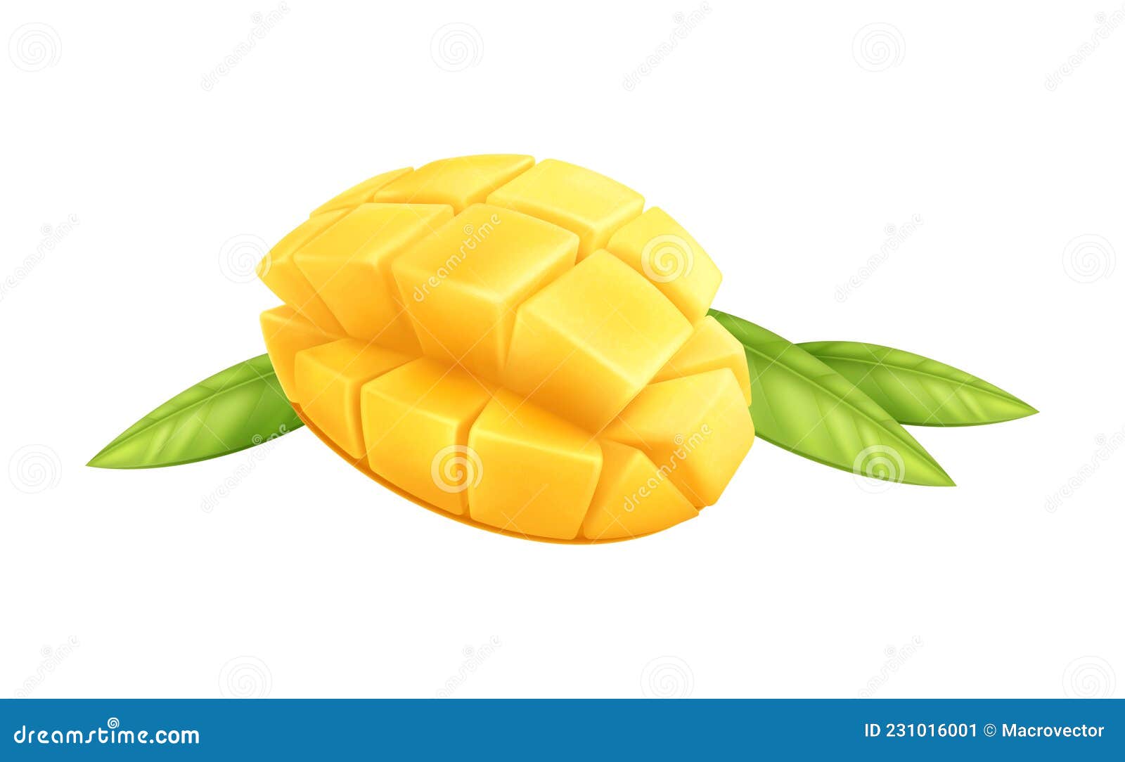 Mango Realistic Illustration Stock Vector - Illustration of decorative ...
