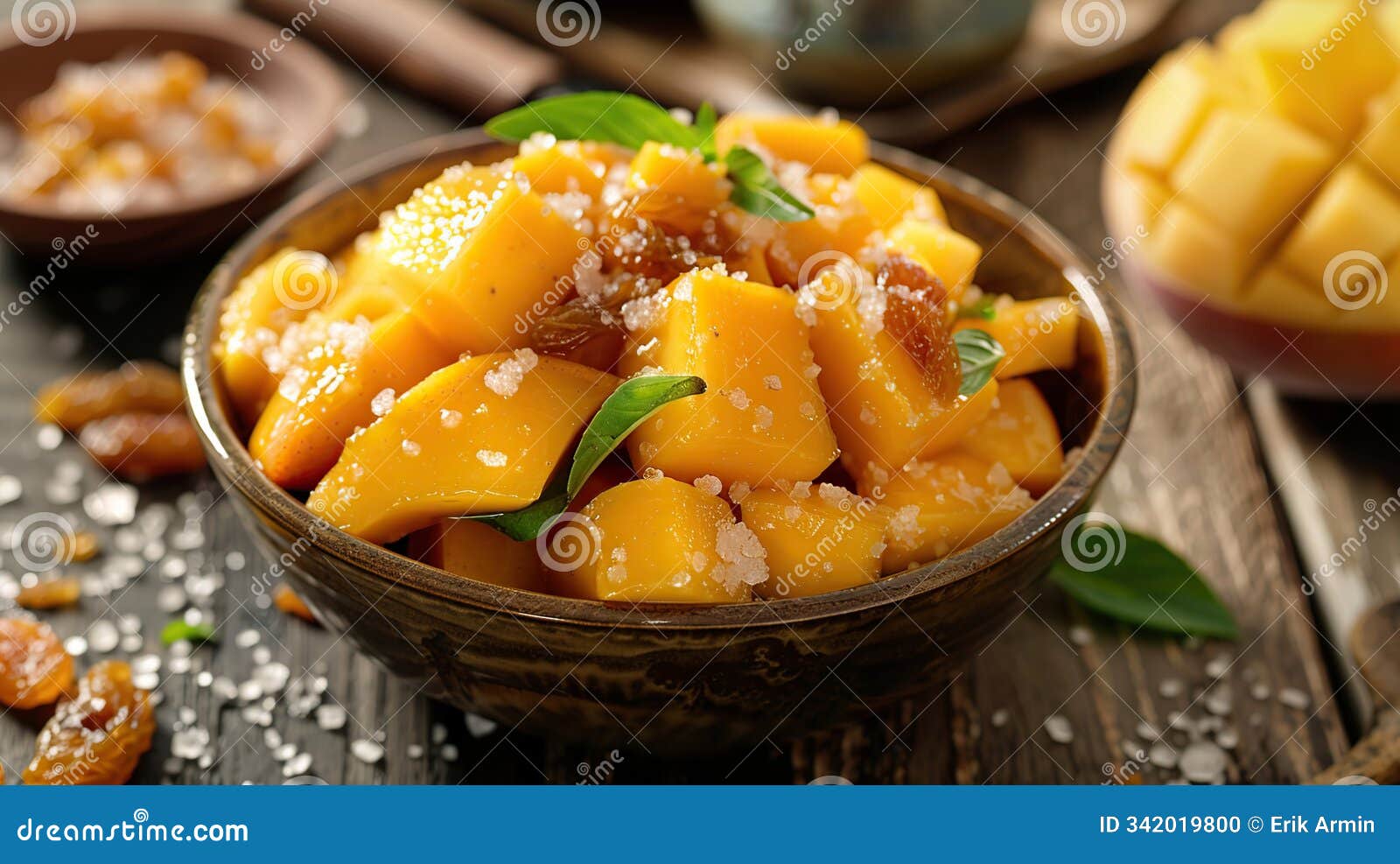 Mango and Salted Dried Plum or Asam Boi Stock Illustration ...