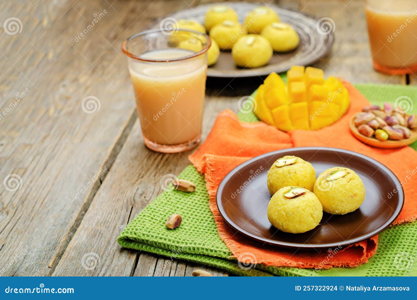 Mango Sandesh. Bengali Sweets Stock Photo - Image of dairy, health ...