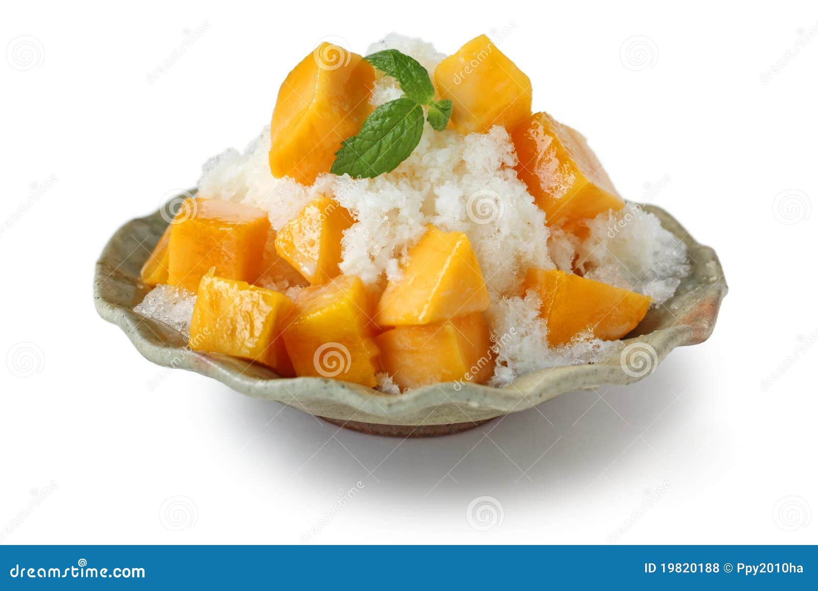 Mango shaved ice dessert stock photo. Image of dish, shaved - 19820188