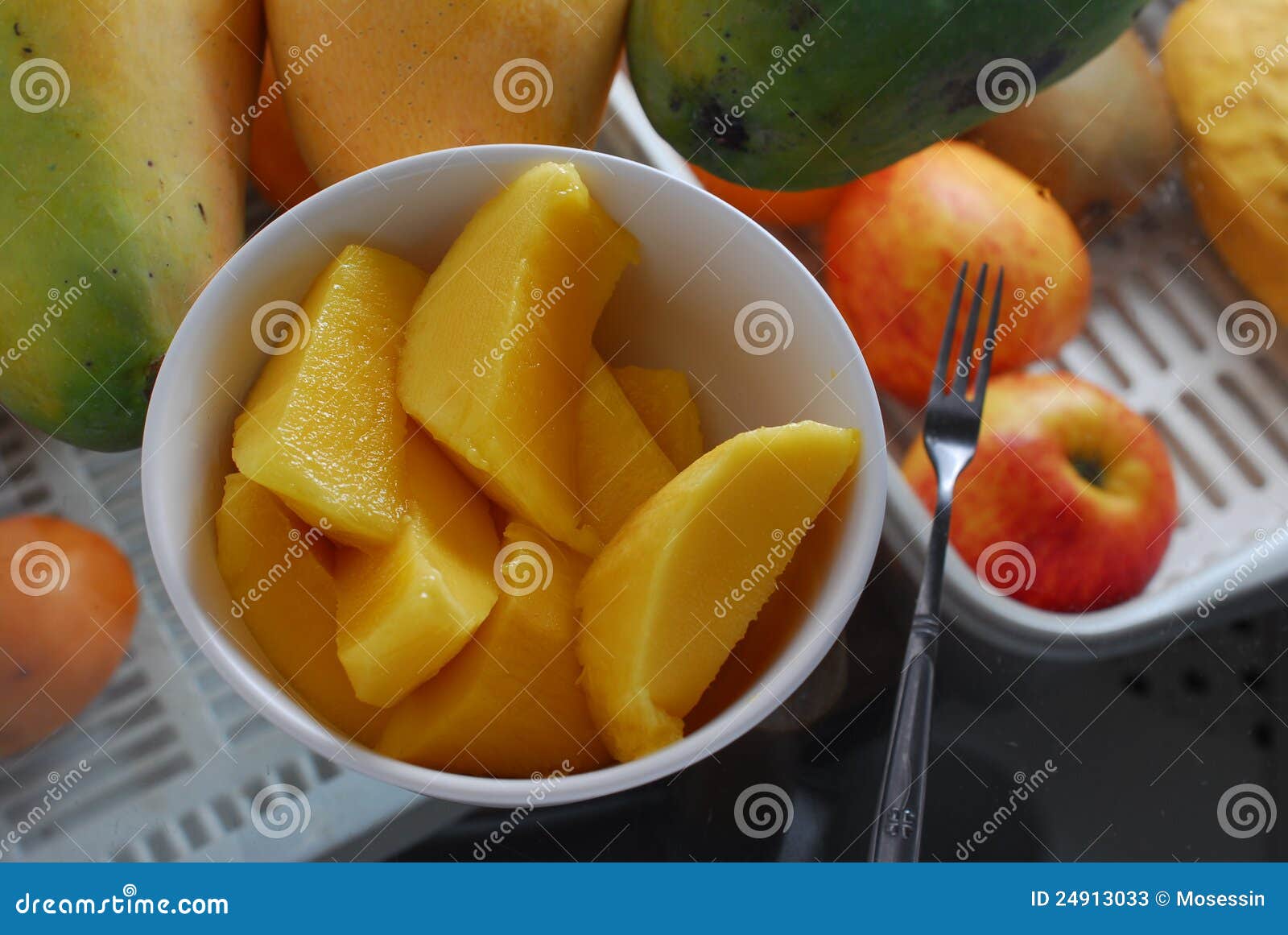 Mango slice stock image. Image of closeup, ripe, fruit - 24913033