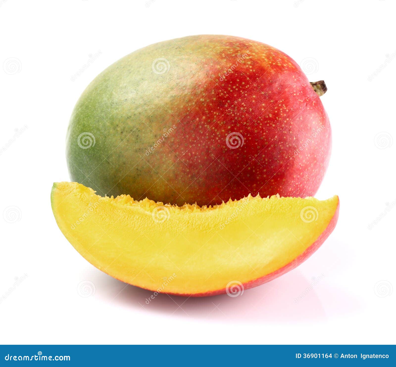 Mango with slice stock photo. Image of closeup, leaf - 36901164