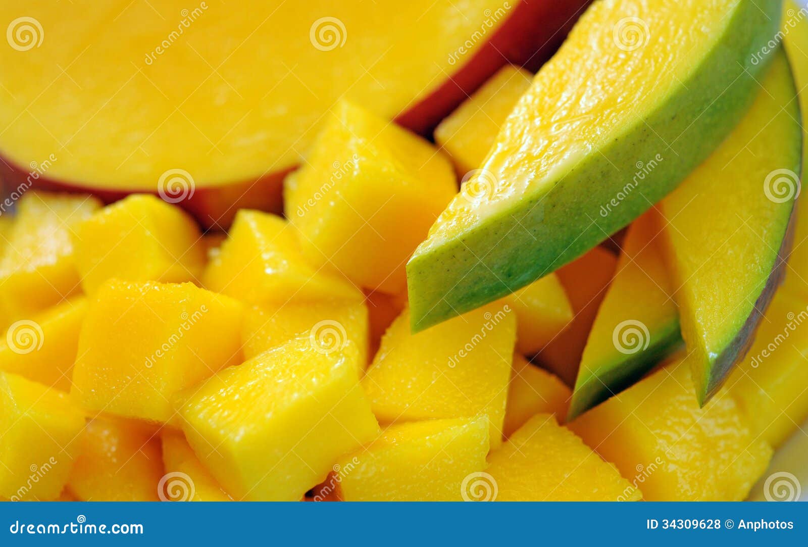 Mango slice stock photo. Image of fresh, yummy, delicious - 34309628