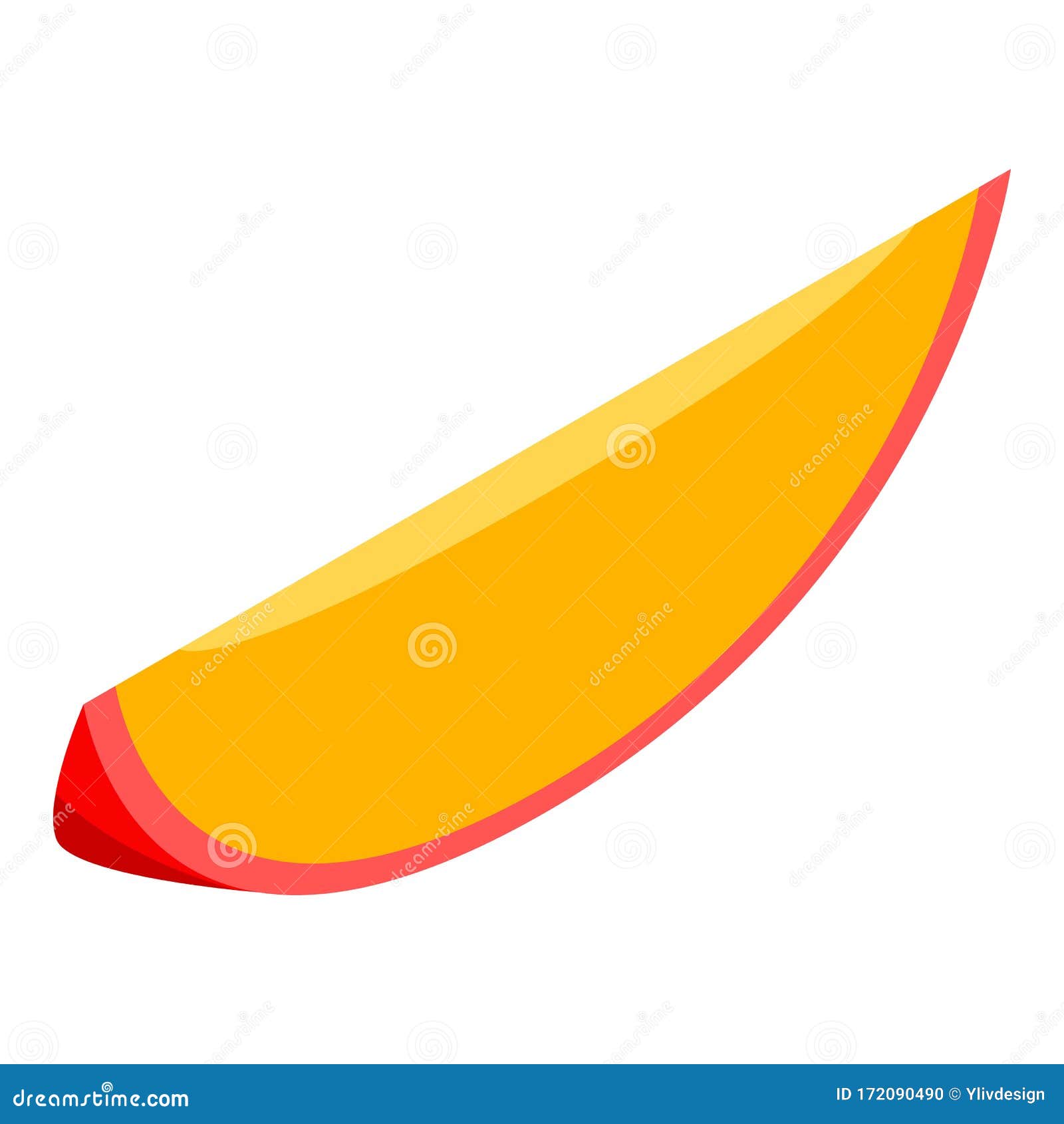 Mango Slice Icon, Isometric Style Stock Vector - Illustration of ...