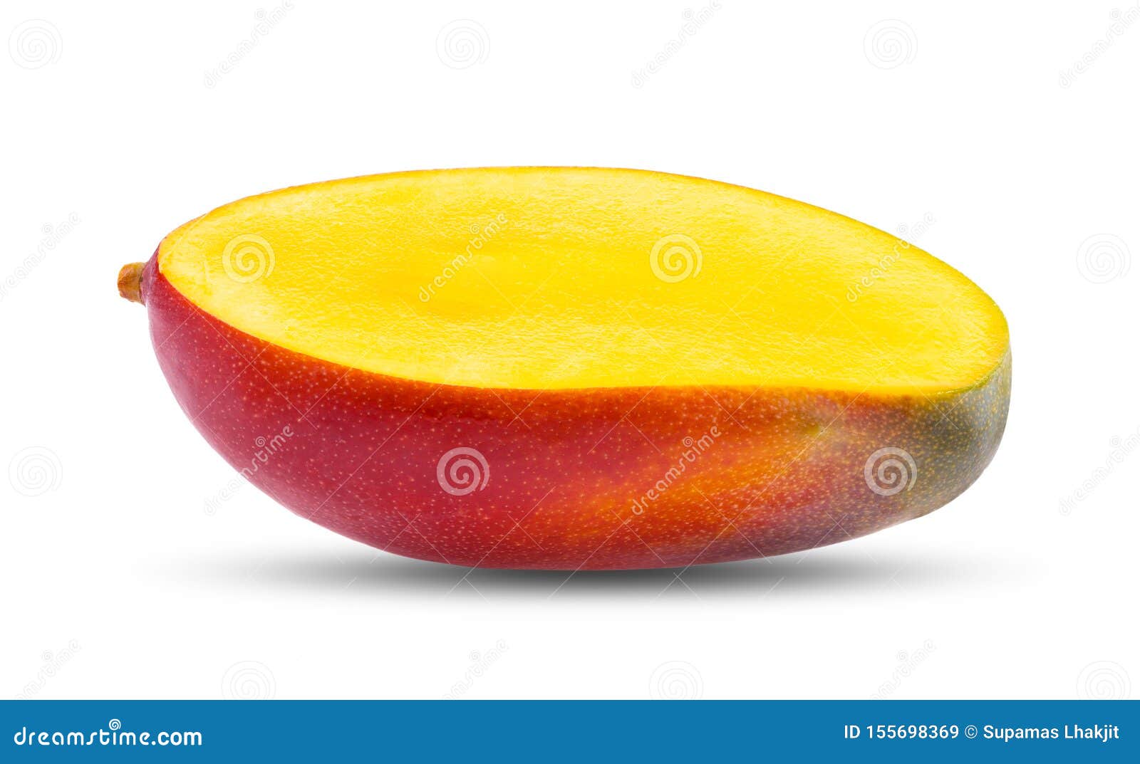 Mango Slice Isolated on White Background Stock Image - Image of ripe ...