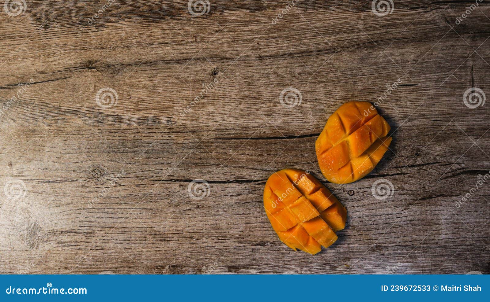 Mango Slice from the Top View Stock Image - Image of view, style: 239672533