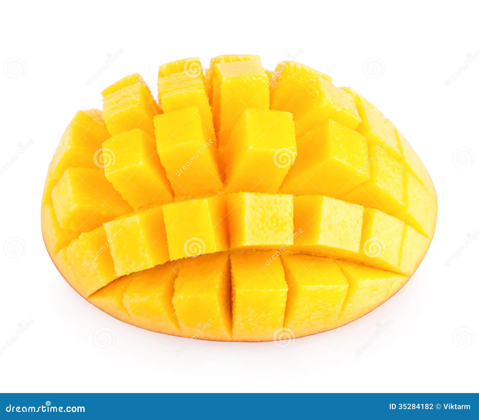 Mango slice stock photo. Image of white, exotic, yellow - 35284182