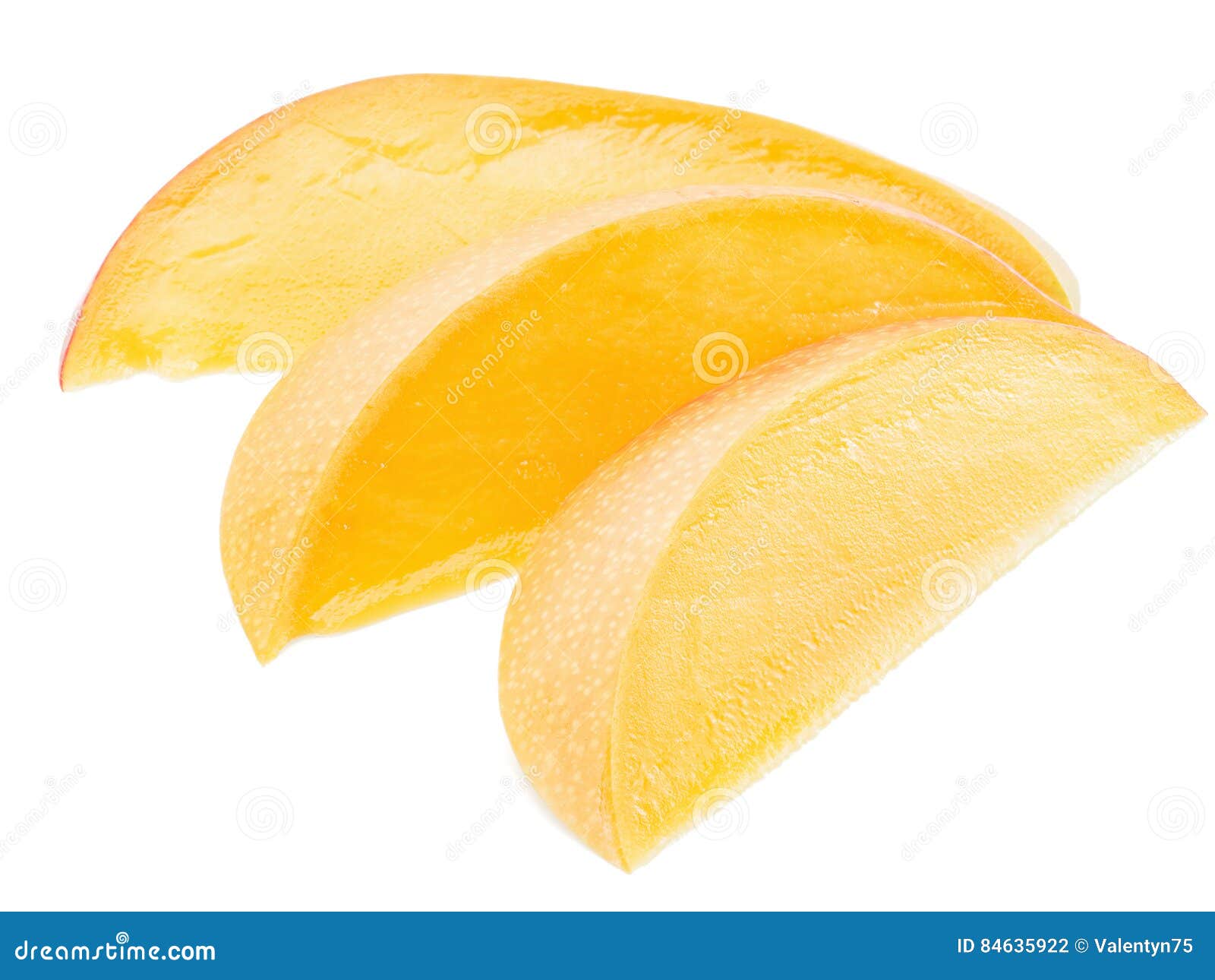Mango slices. stock photo. Image of studio, mango, white - 84635922