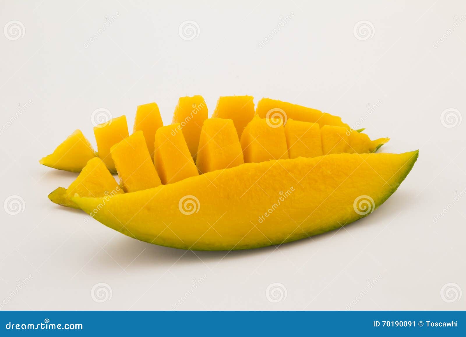 Mango Slices Isolated on White Stock Image - Image of dessert, natural ...