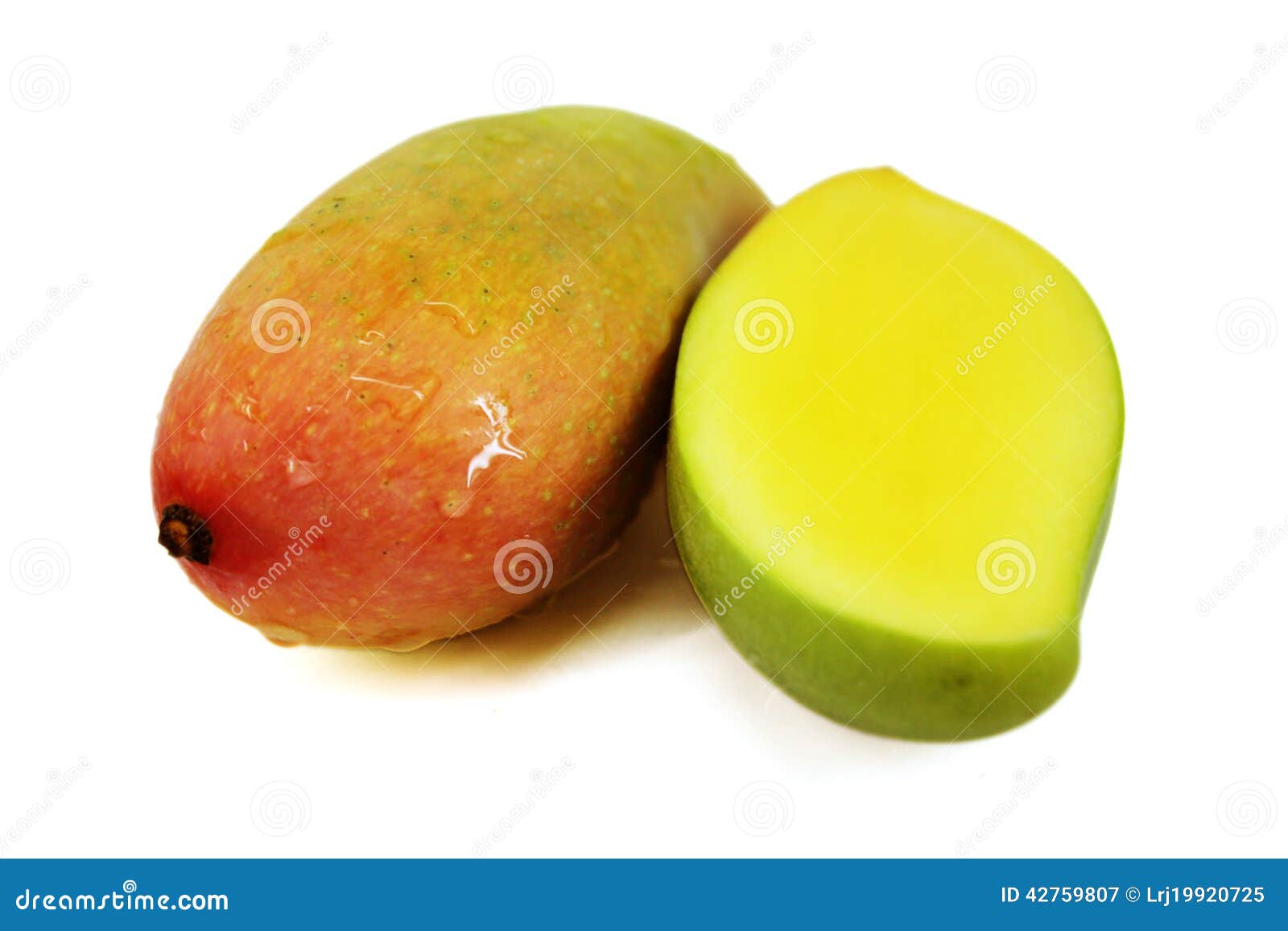 Mango with slices stock image. Image of food, object - 42759807