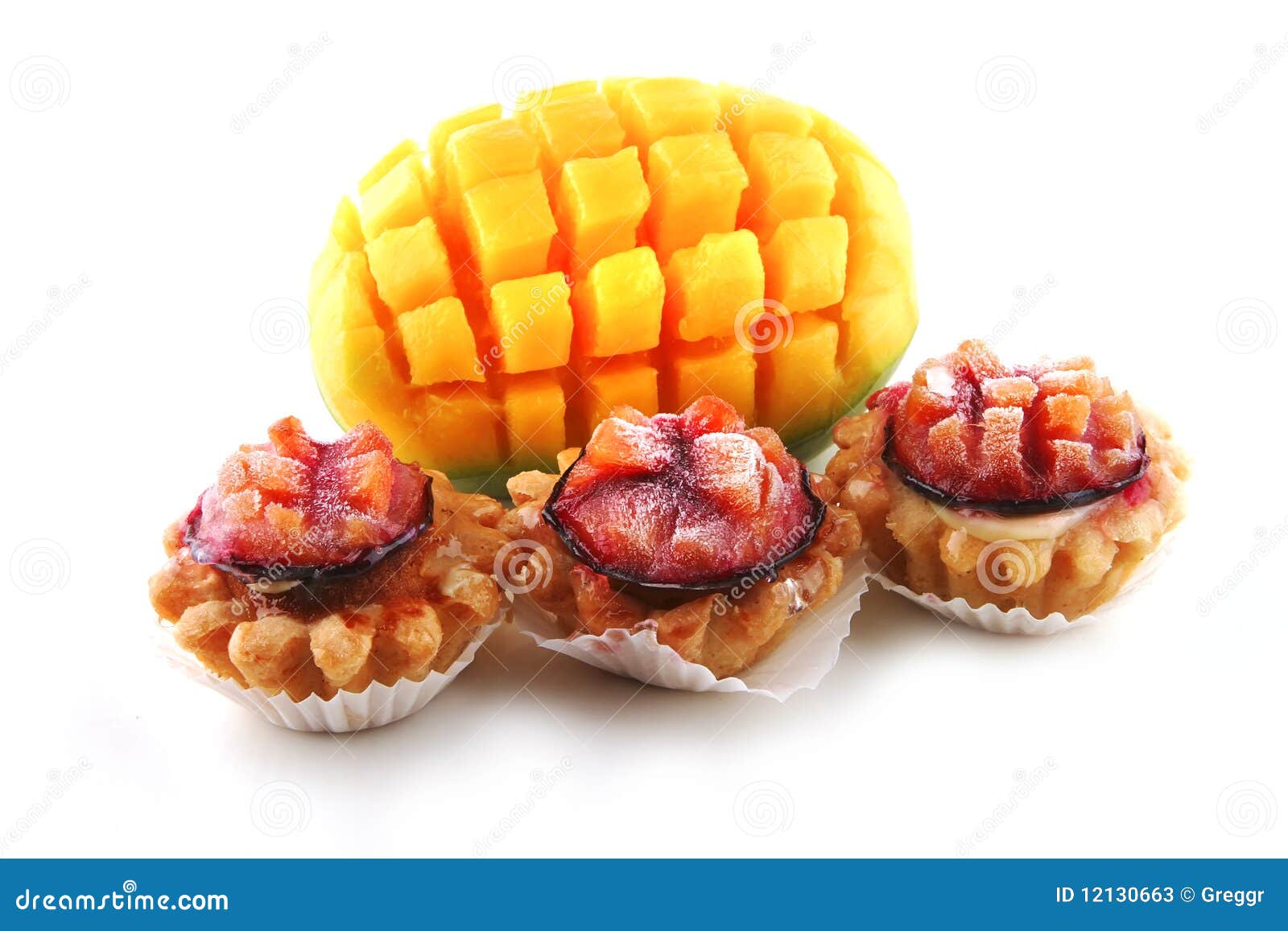 Mango and small fruit pies stock image. Image of appetizer - 12130663