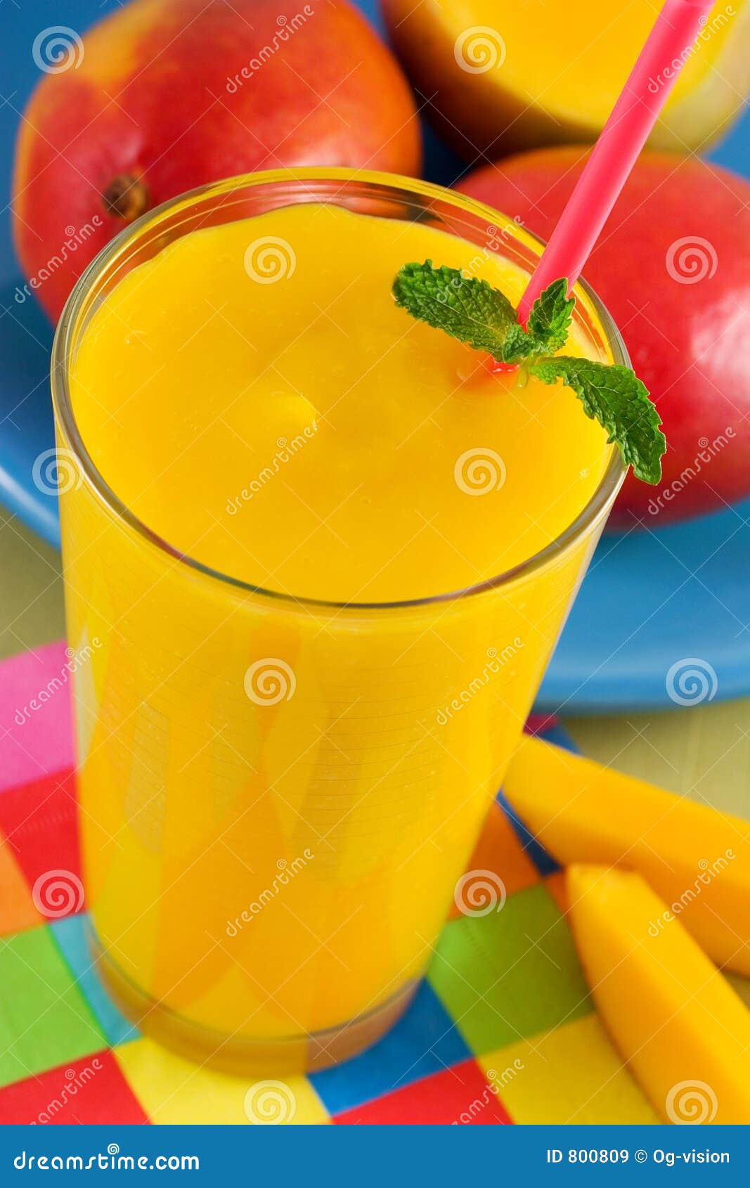 Mango Smoothie, A Cool And Tempting Mango Fruit Drink Prepared By ...