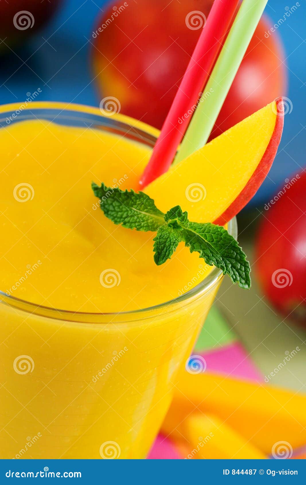 Mango Smoothie, A Cool And Tempting Mango Fruit Drink Prepared By ...
