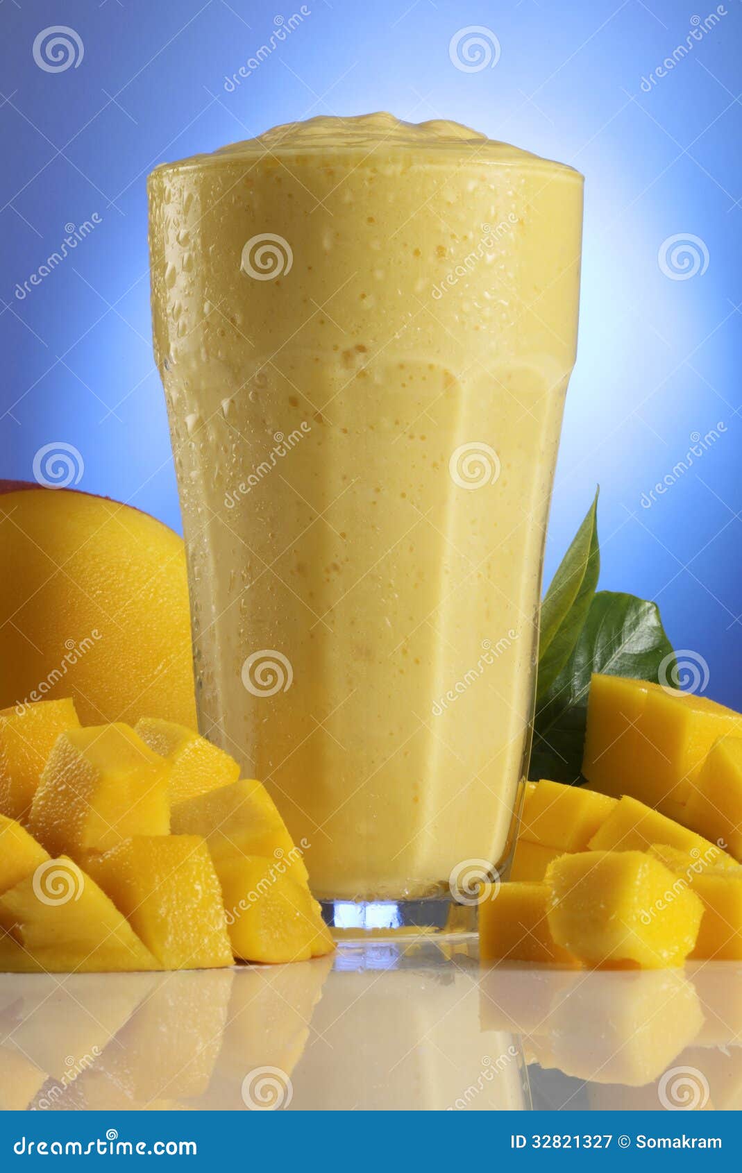 Mango Smoothie, A Cool And Tempting Mango Fruit Drink Prepared By ...