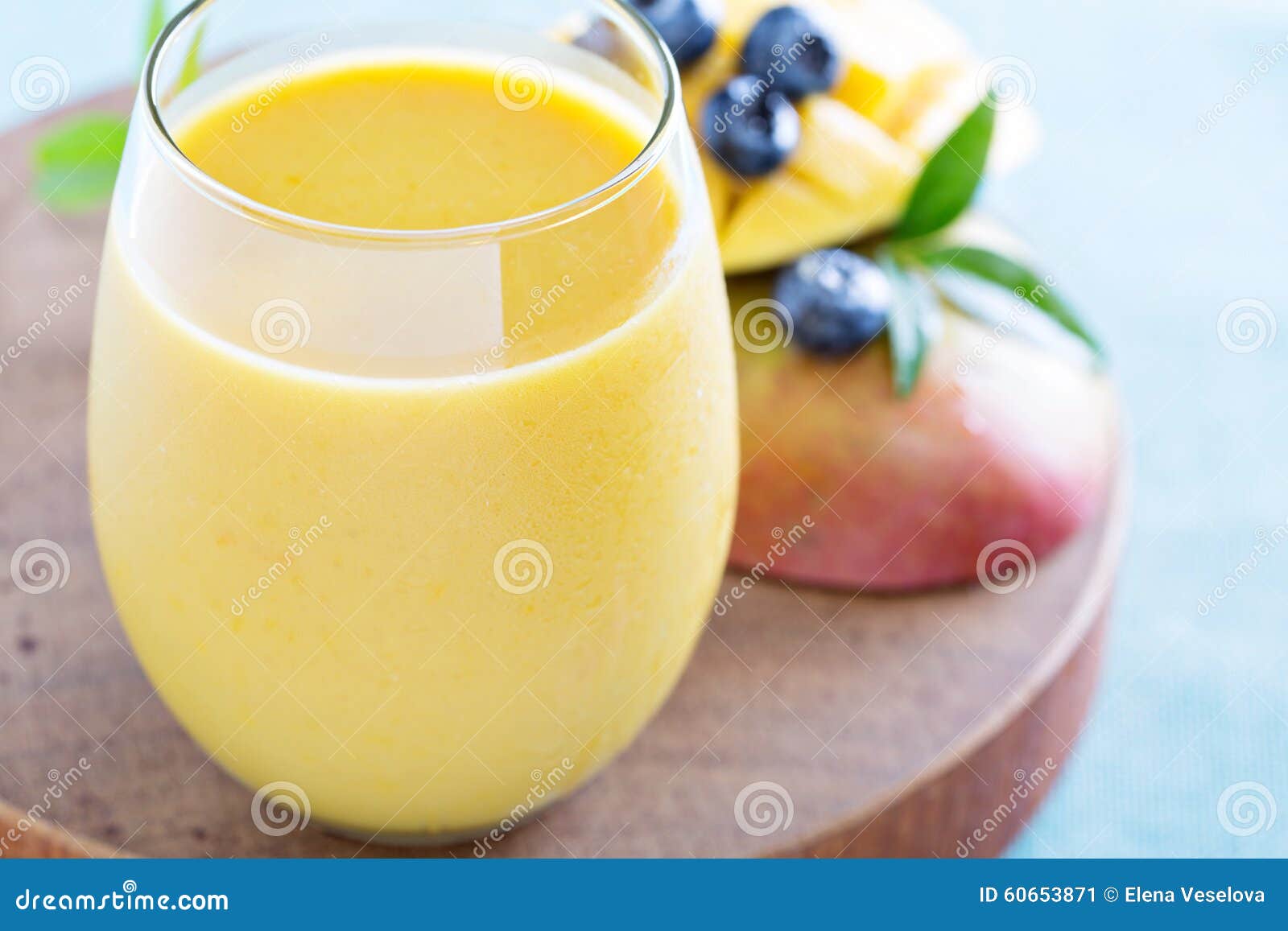 Mango smoothie on a board stock image. Image of energy - 60653871