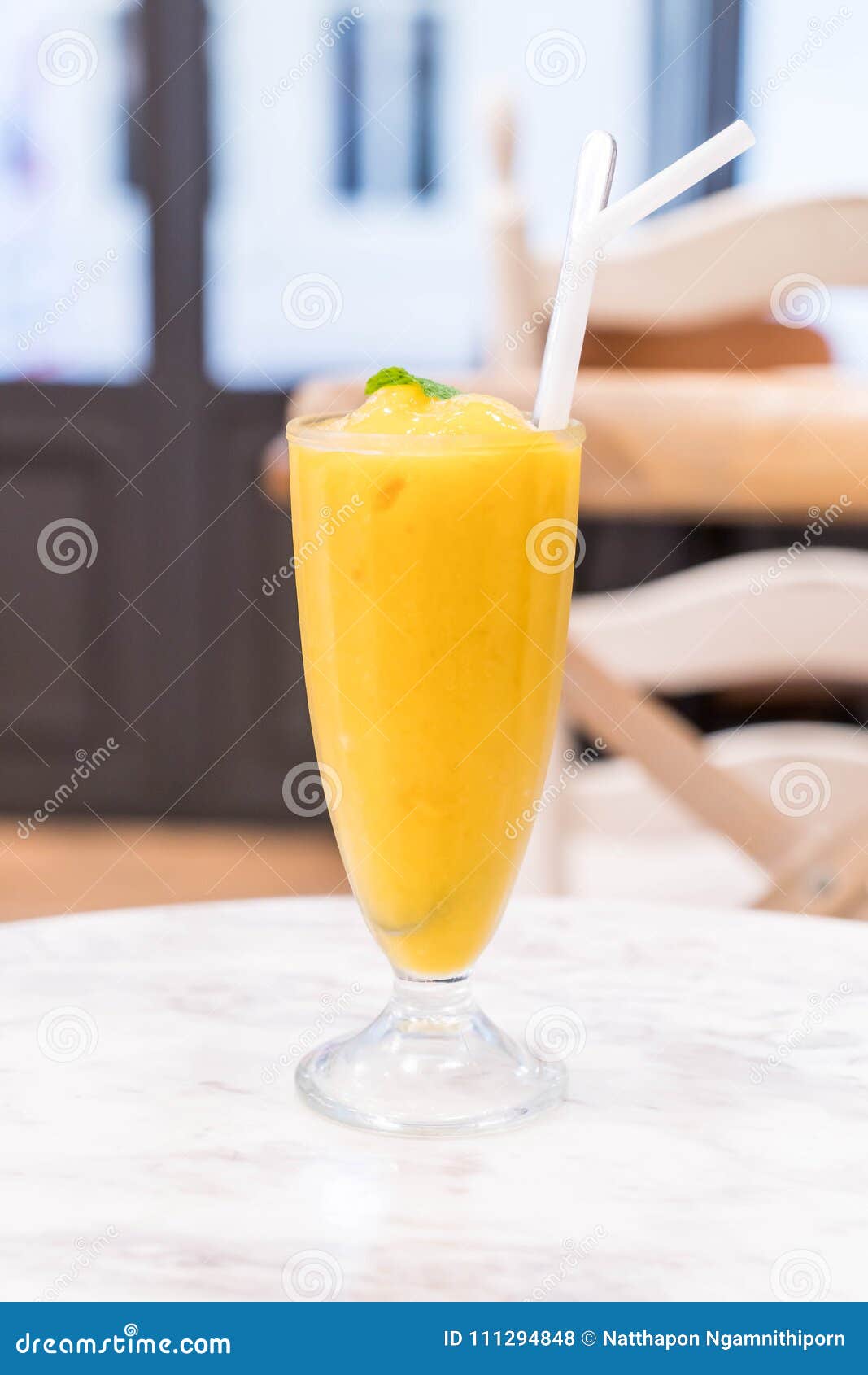Mango smoothies glass stock photo. Image of cocktail - 111294848