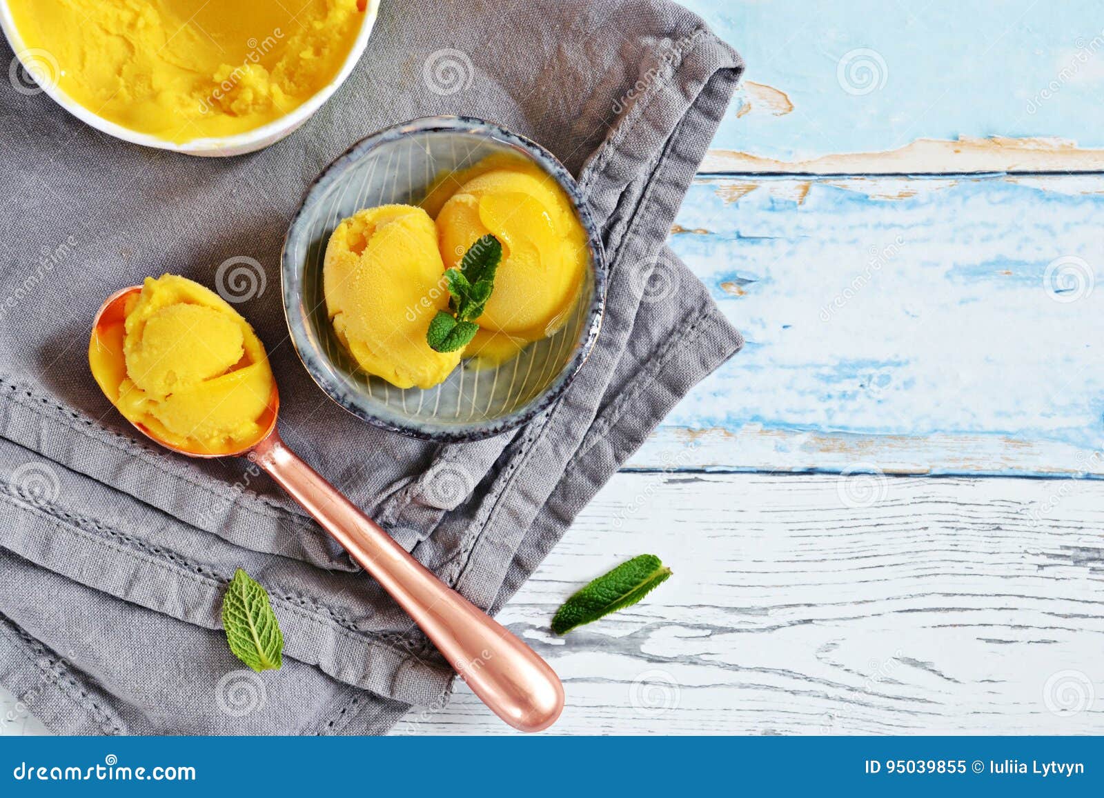 Mango Sorbet stock image. Image of cream, yummy, delicious - 95039855