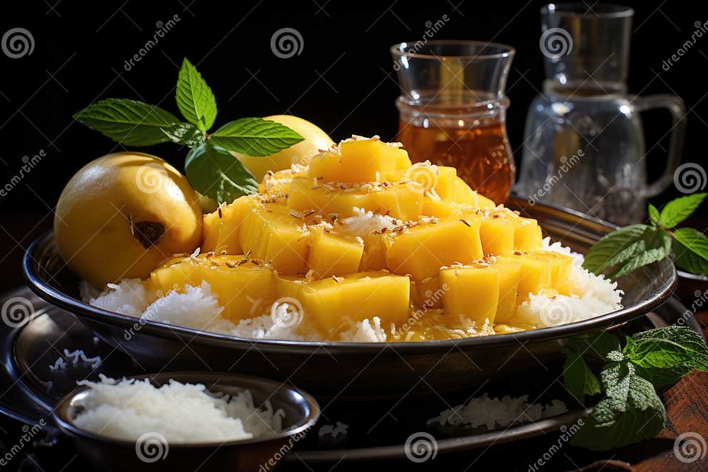 Mango with sti stock illustration. Illustration of tropical - 330091160
