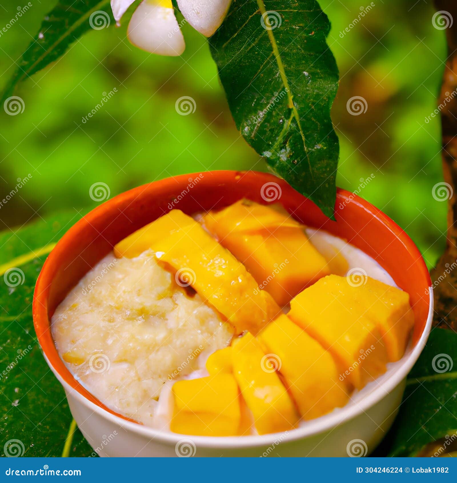 Mango Sticky Rice , A Popular Thai Dessert For Centuries Royalty-Free ...