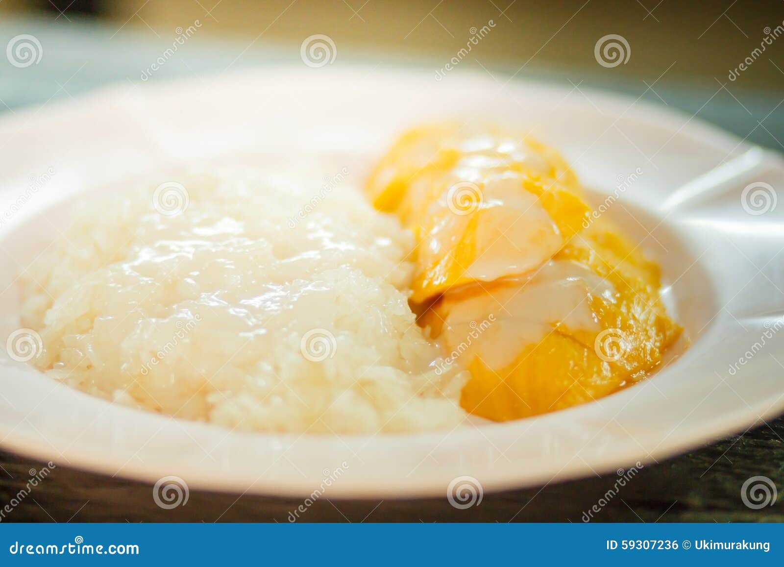 Mango with Sticky Rice Thai Sweets Food Stock Photo - Image of sticky ...
