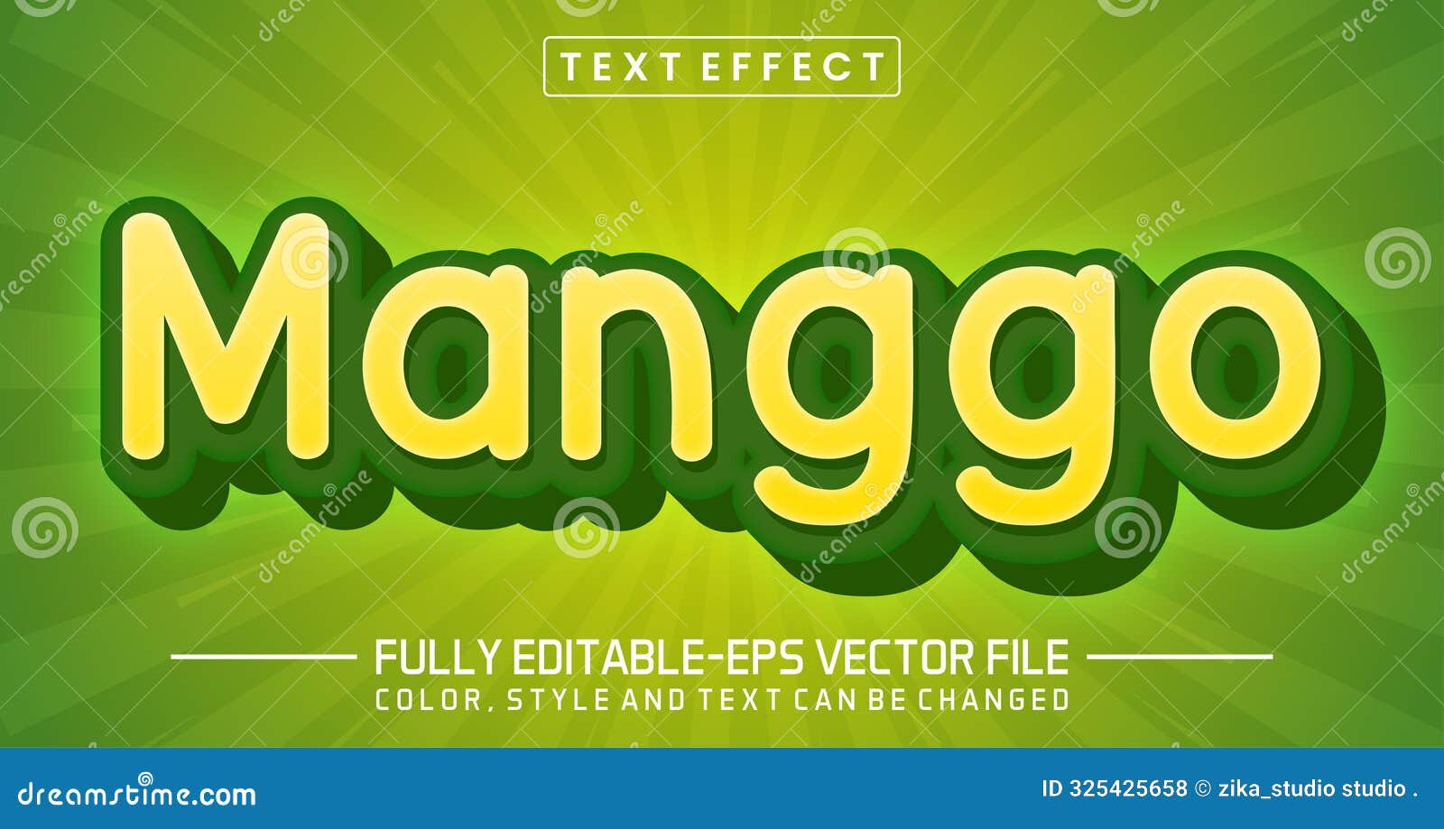 Mango Text Editable Style Effect Stock Vector - Illustration of healthy ...