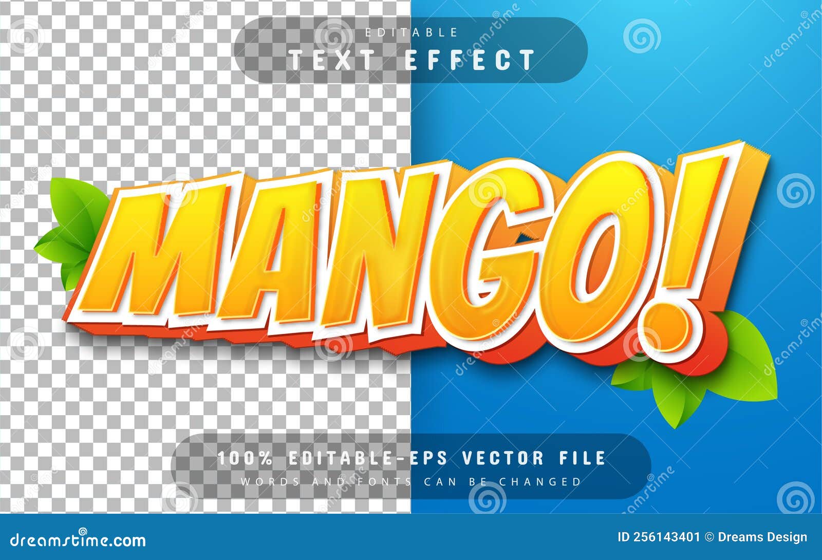 Mango text effect editable stock vector. Illustration of concept ...