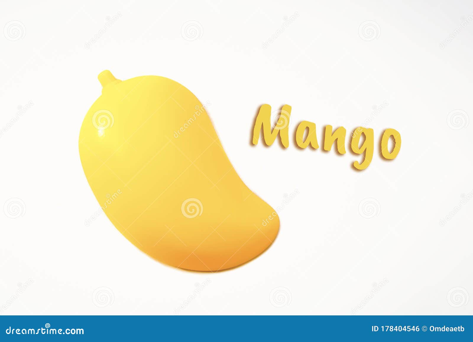 Mango. Toy Plastic Fruit Isolated on White Background. Plastic Fruit ...