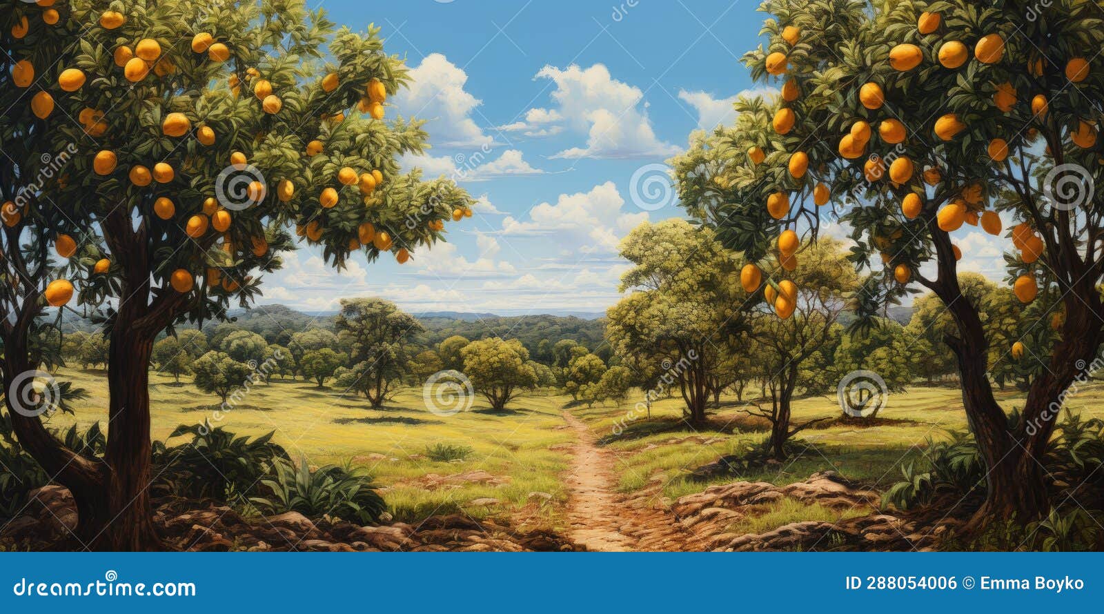 Mango Tree and Mango Garden,mango Tree. Generative AI Stock Photo ...