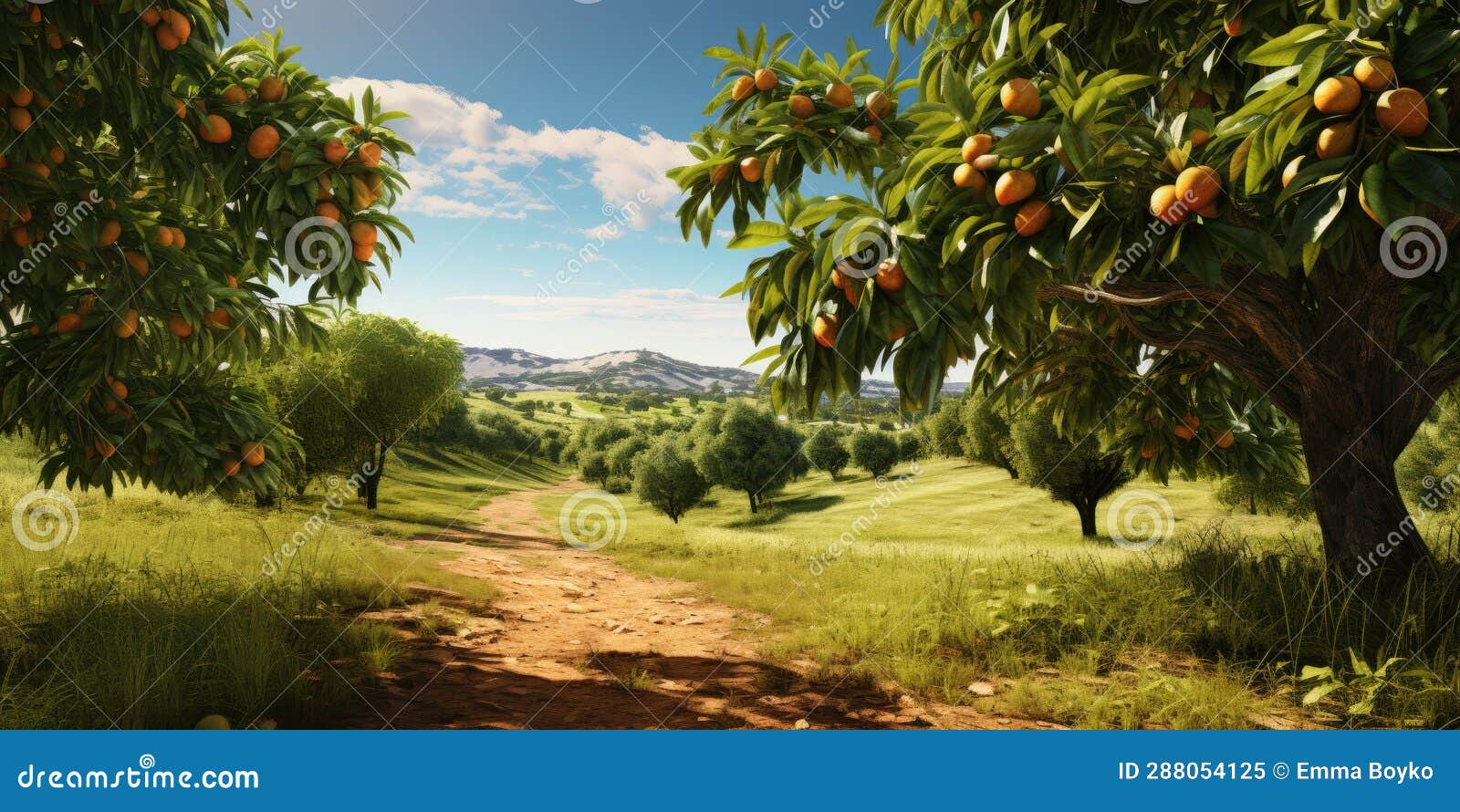 Mango Tree and Mango Garden,mango Tree. Generative AI Stock Image ...
