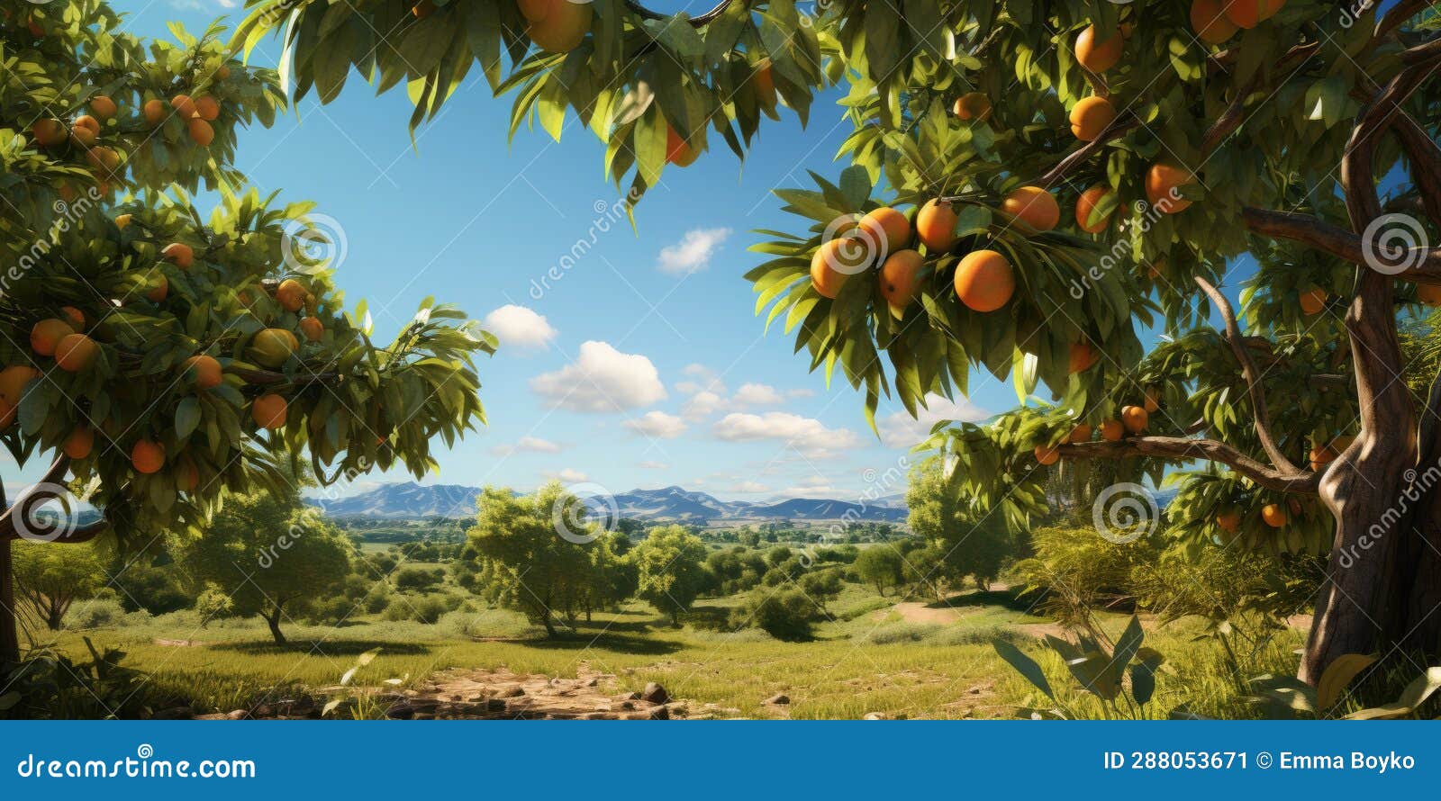 Mango Tree and Mango Garden,mango Tree. Generative AI Stock Image ...