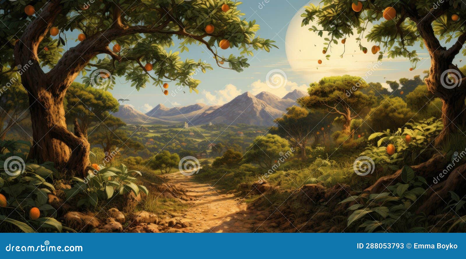 Mango Tree and Mango Garden,mango Tree. Generative AI Stock Image ...