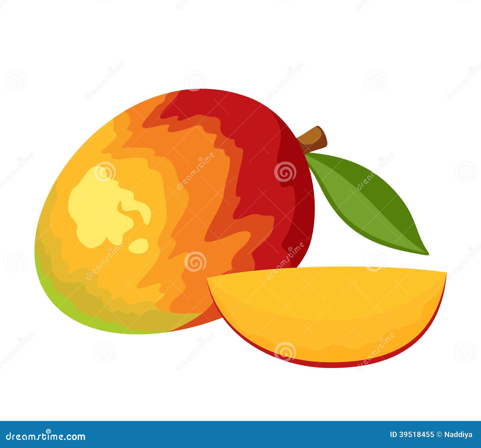 Mango. Vector Illustration. Stock Vector - Illustration of ripe ...