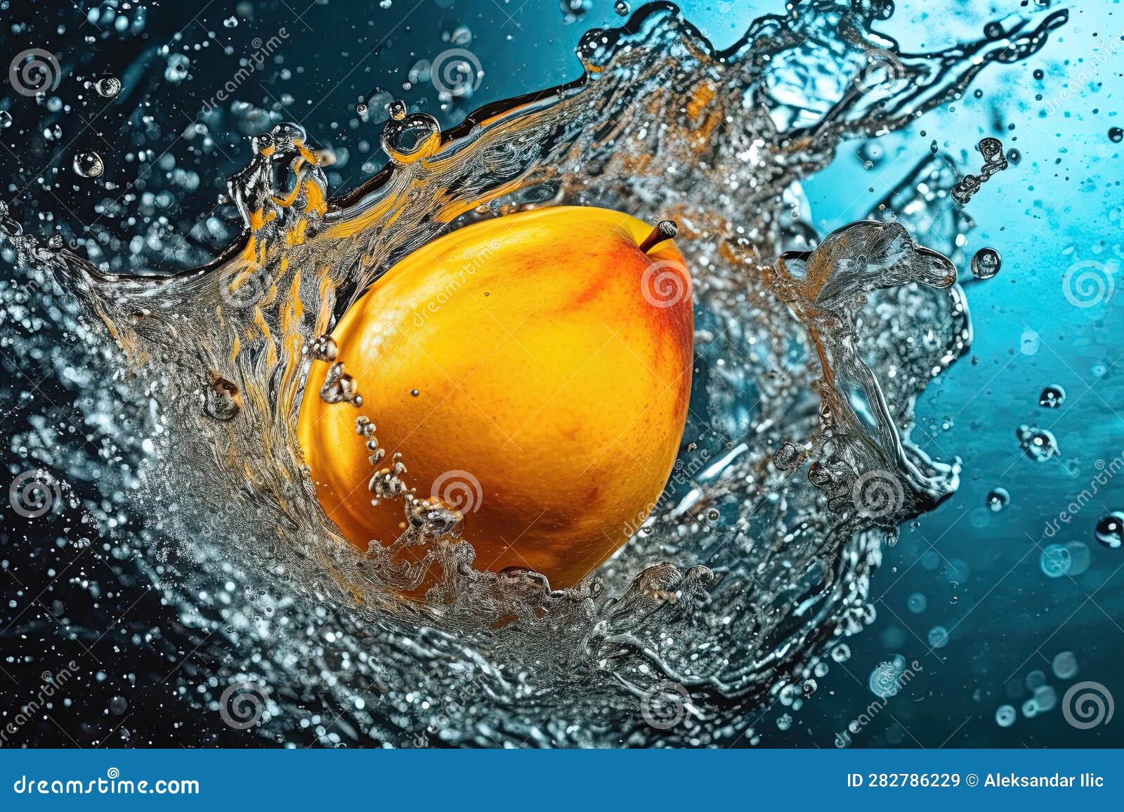 Mango in Water Splash. Generative Ai Stock Image - Image of exotic ...