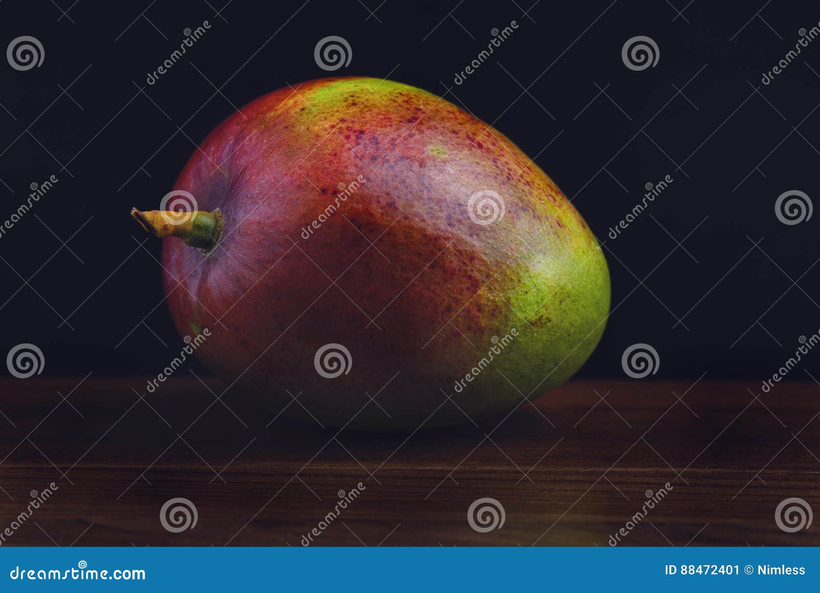 Mango on the Wooden Table, Dark Background Stock Image - Image of dark ...