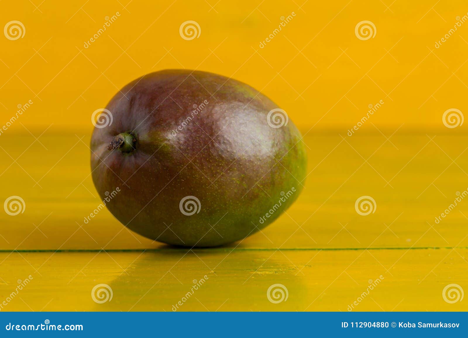 Mango on the Yellow Wooden Table, Fresh Food Stock Photo - Image of ...