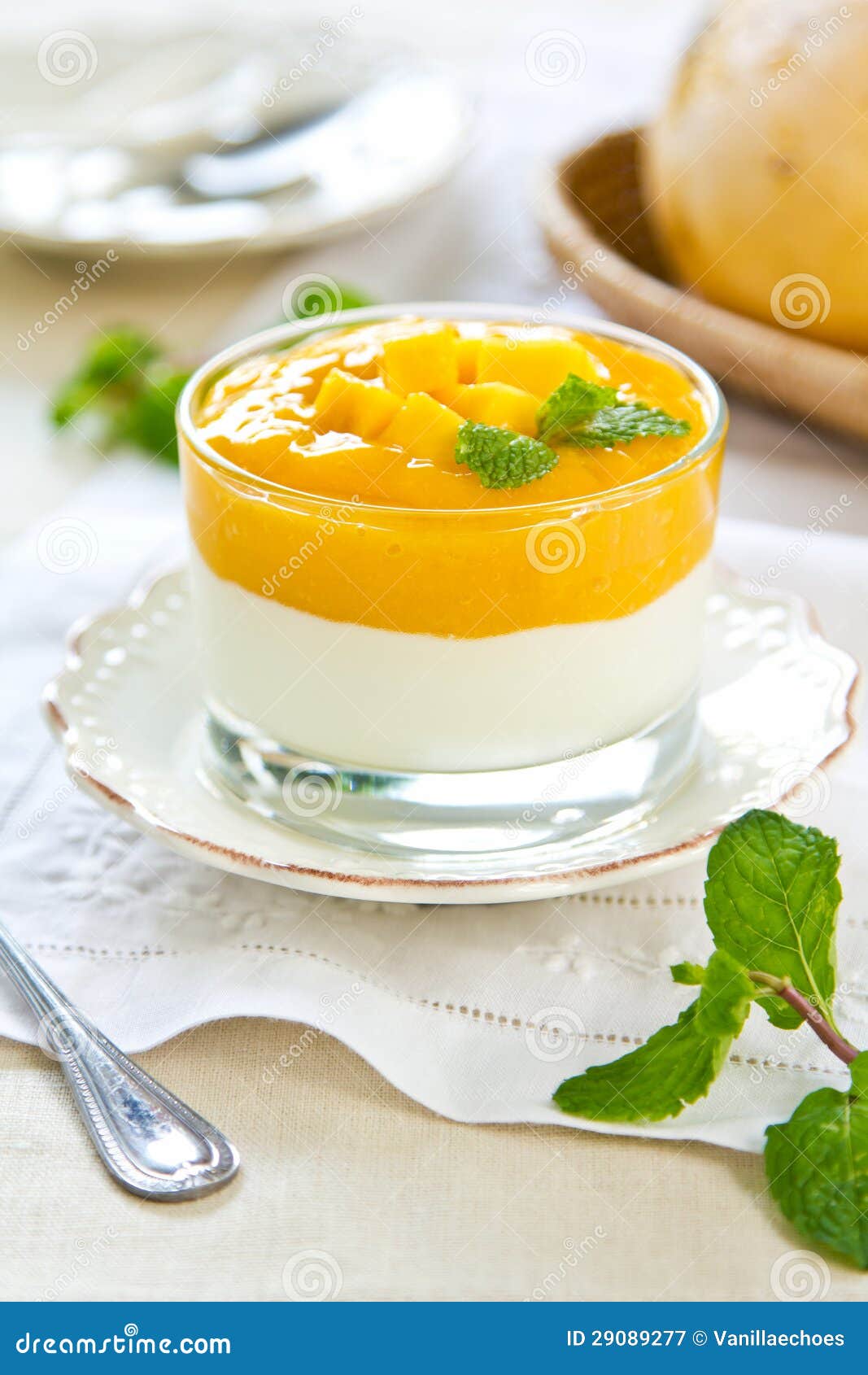Mango yogurt stock image. Image of fresh, calories, healthy - 29089277