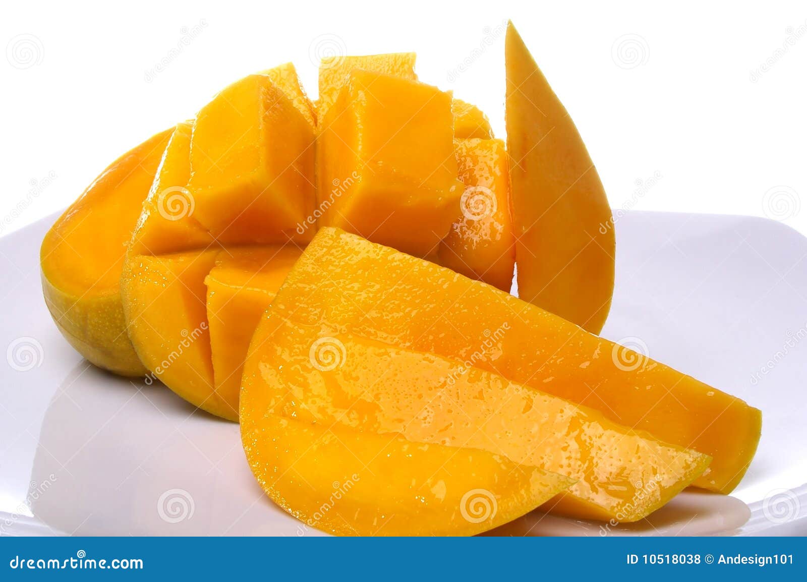 Mangoes arranged on plate stock photo. Image of health - 10518038