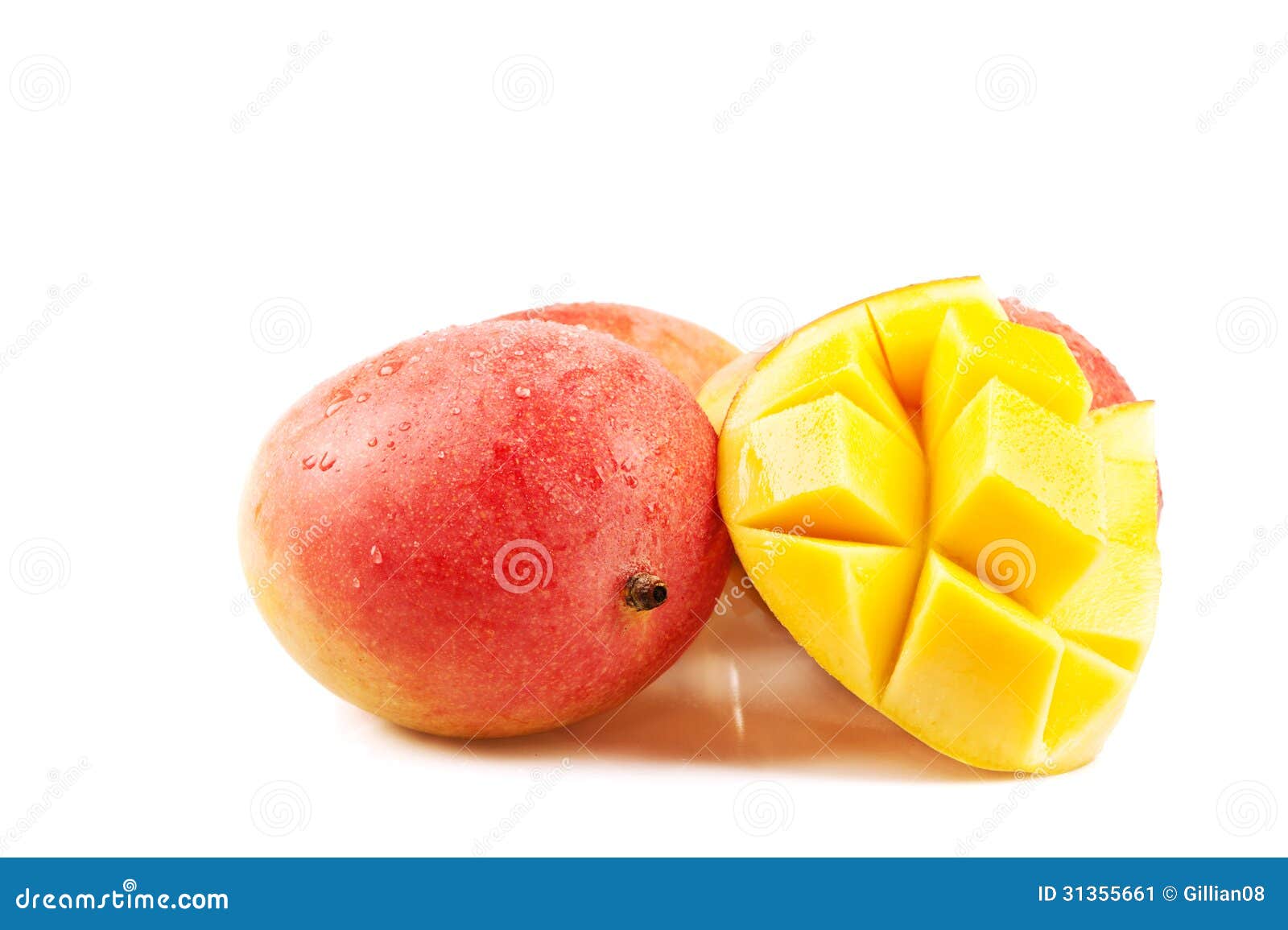Mangoes on White Background Stock Image - Image of mango, healthy: 31355661
