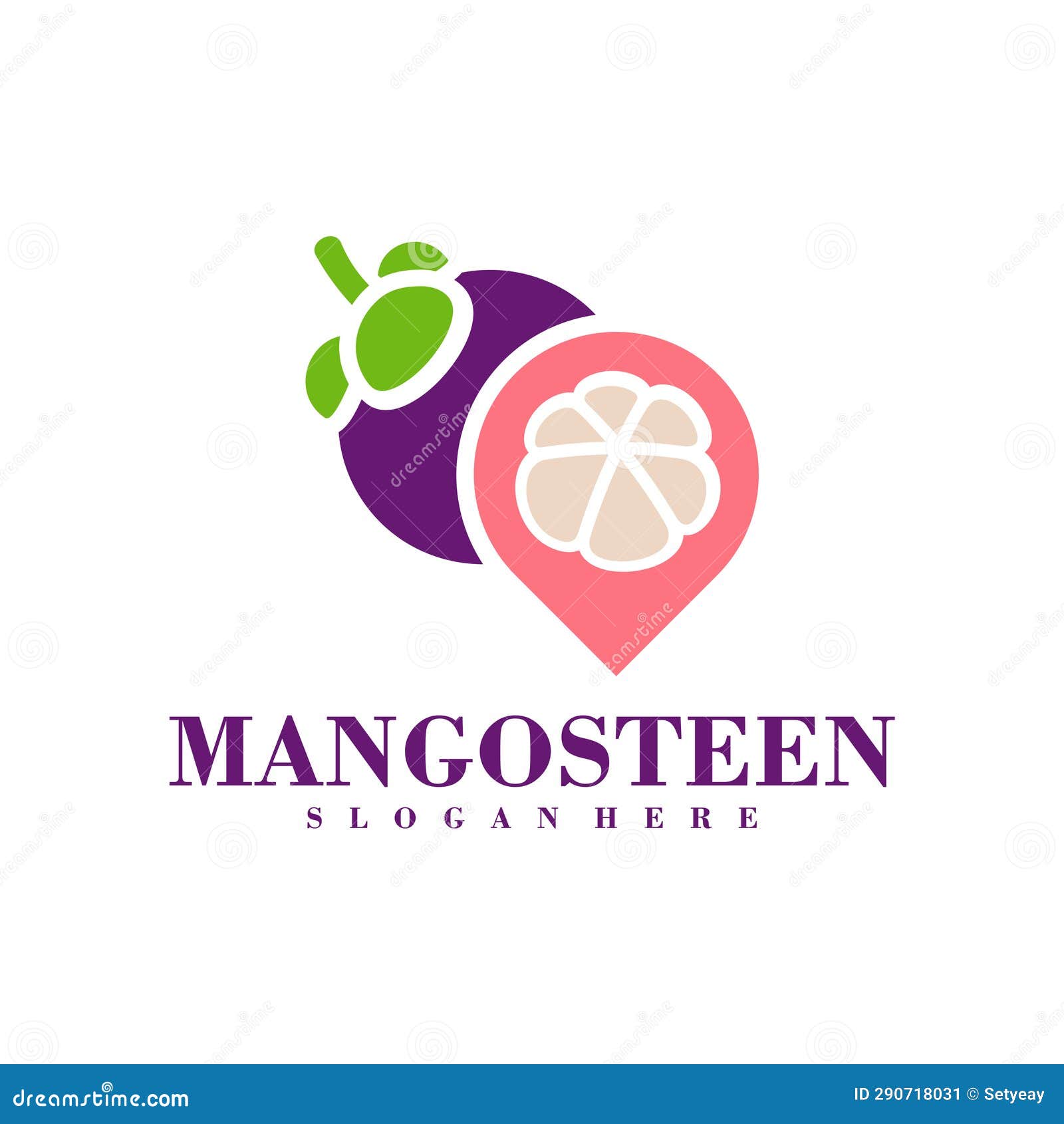 Mangosteen Point Logo Design Template. Creative Mangosteen Logo Vector ...
