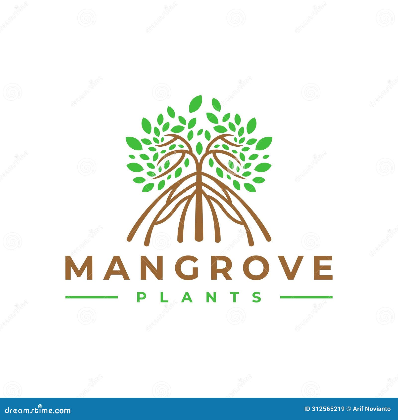 Set Of Mangrove Logo Cartoon Icon Design Template With Various Models ...