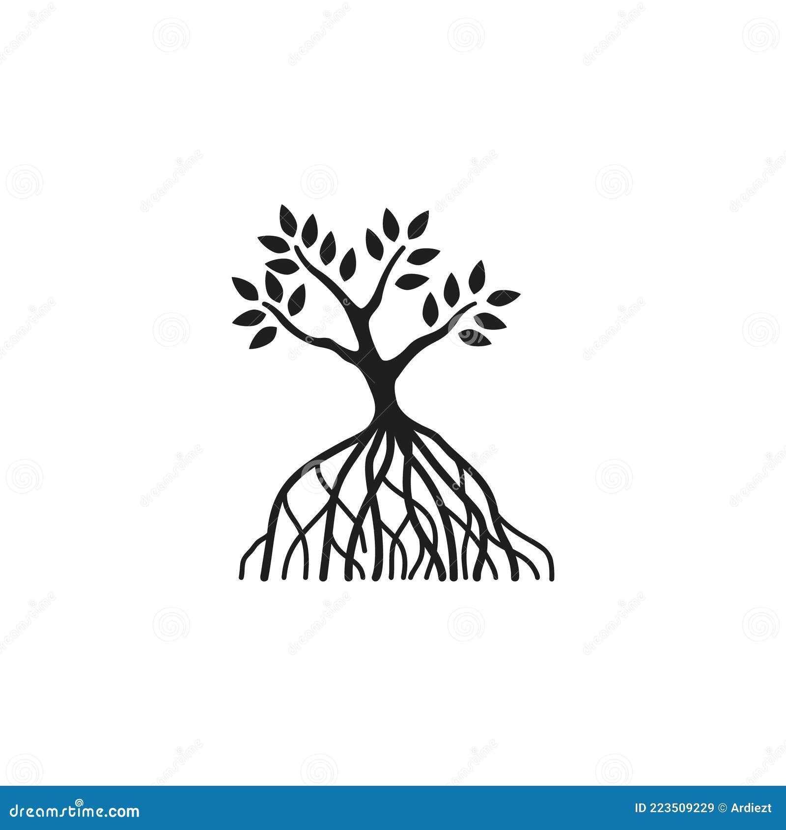 Mangrove Tree Icon Logo Vector Design Stock Vector - Illustration of ...