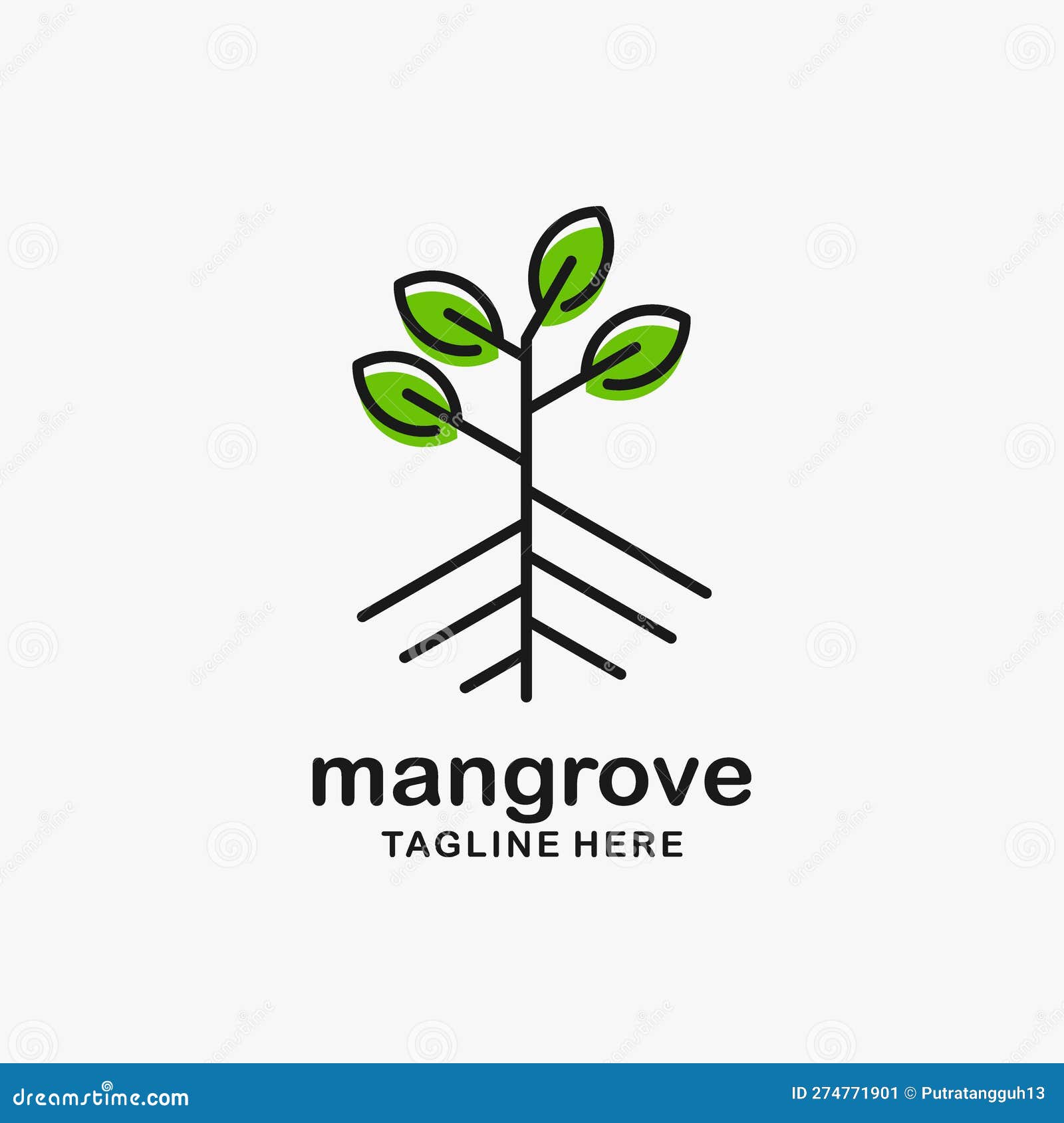 Mangrove tree logo design stock vector. Illustration of design - 274771901