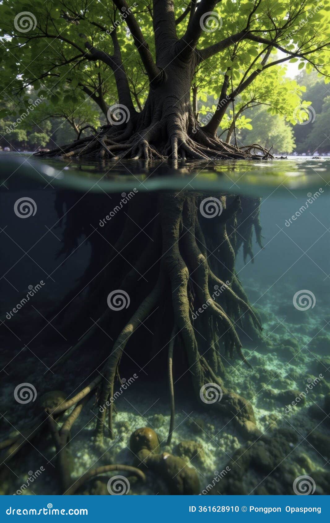 Mangrove Tree Roots Visible Above The Surface, Mangroves, Stems Stock ...