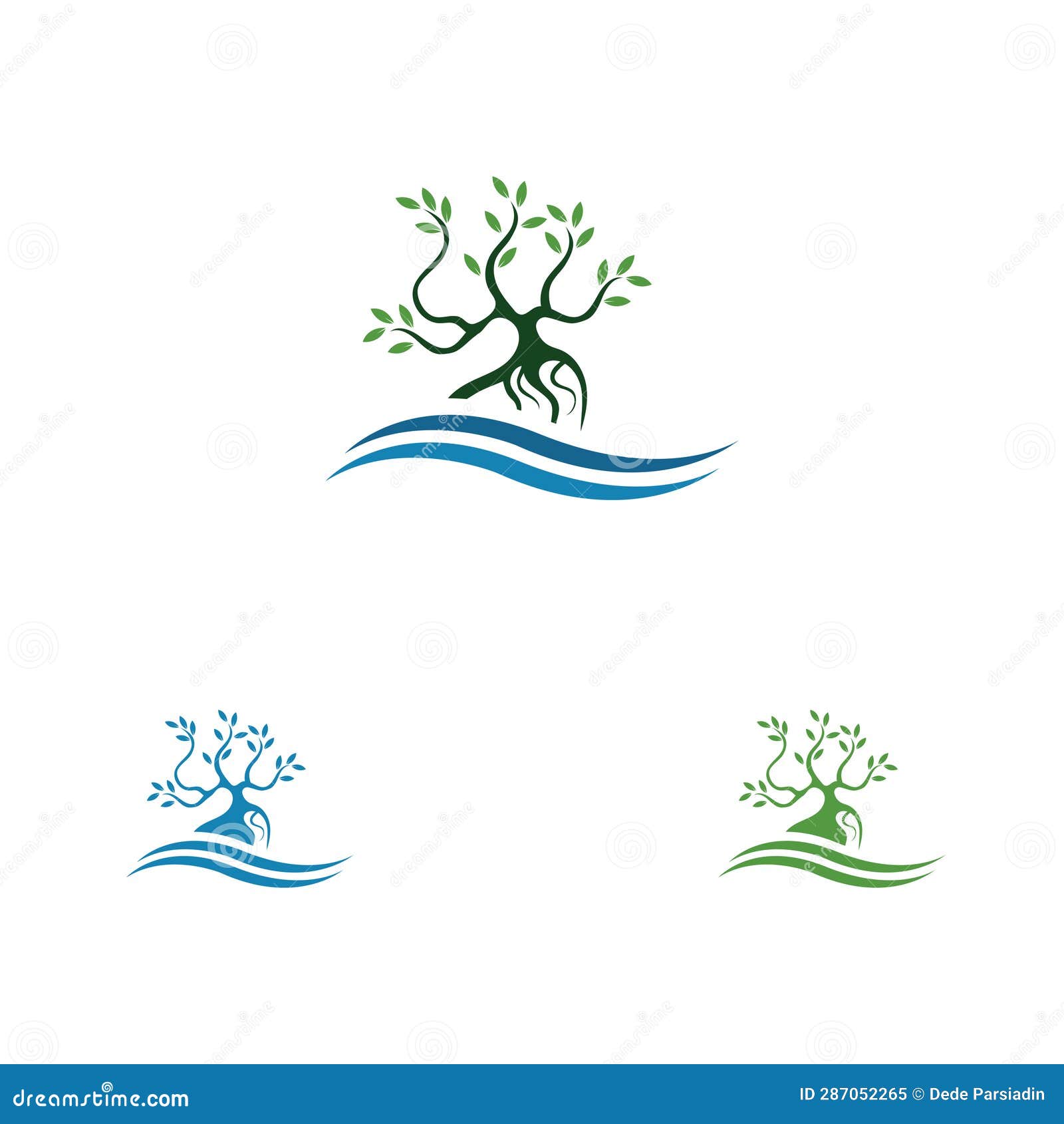Mangrove Trees and Mangrove Forest Ecology Logo Design Vector Stock ...