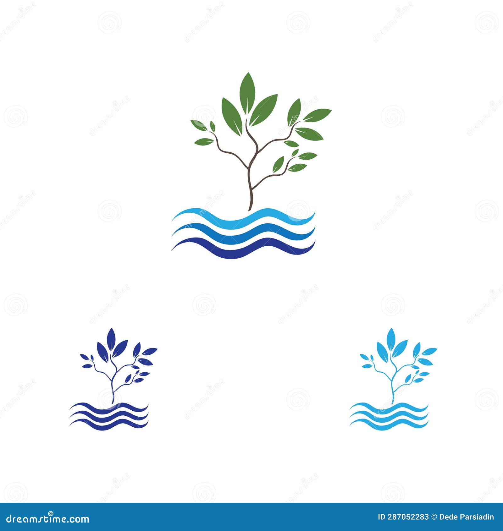 Mangrove Trees and Mangrove Forest Ecology Logo Design Vector Stock ...
