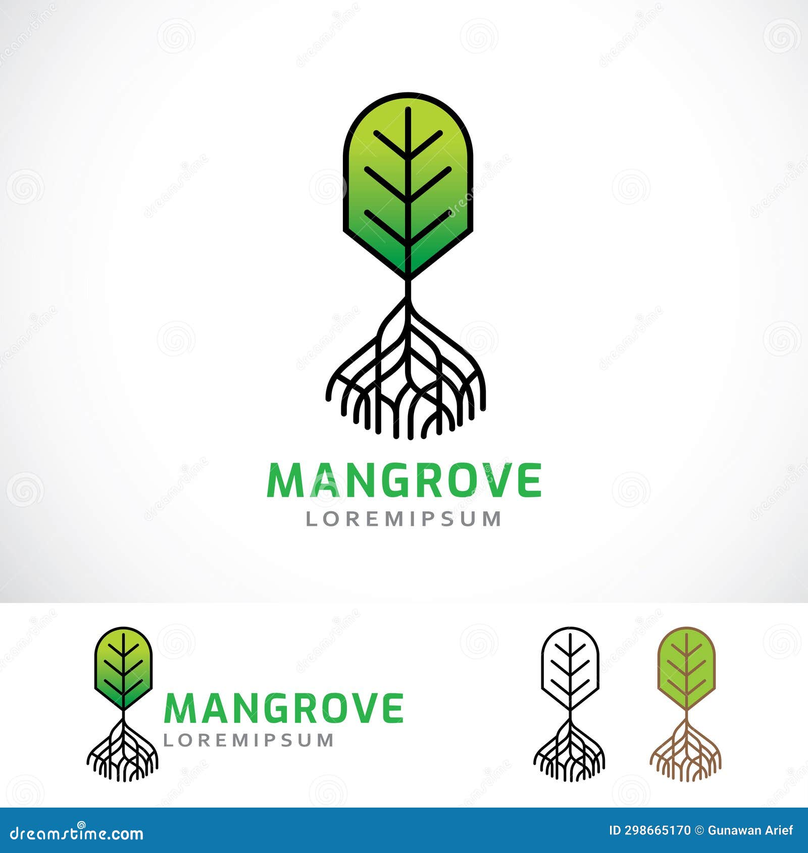 Mangrove Trees Logo Design Template Stock Illustration - Illustration ...