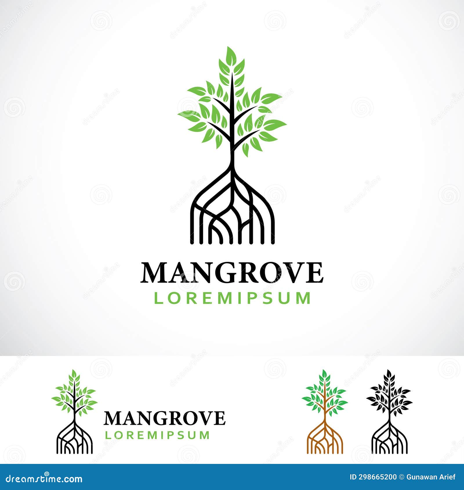 Mangrove Trees Logo Design Template Stock Vector - Illustration of ...