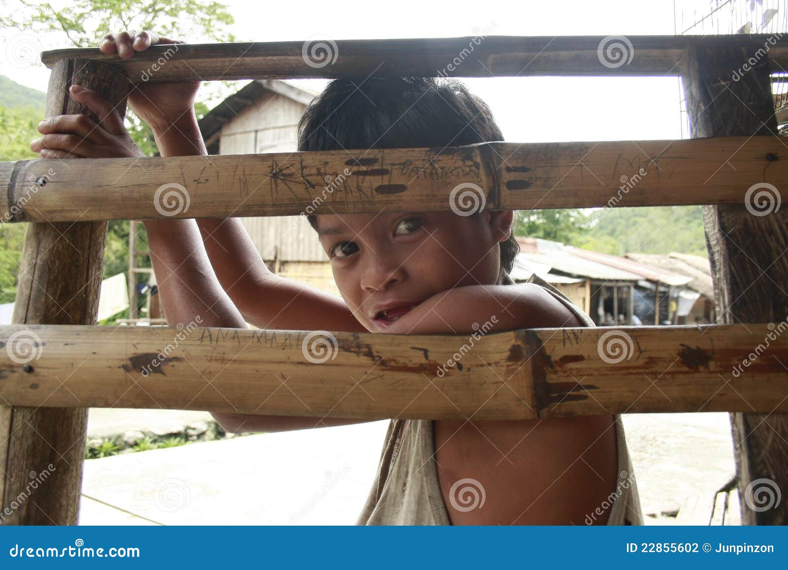 Mangyan Tribe Boy editorial photography. Image of bamboo - 22855602