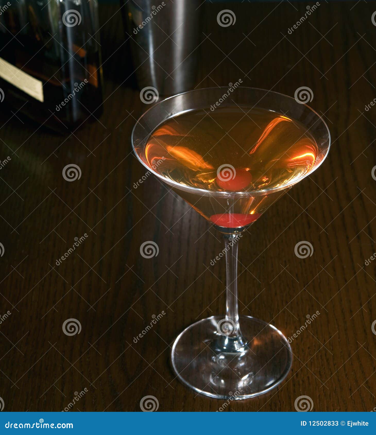 Manhattan stock image. Image of cocktail, cherry, glass - 12502833